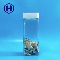 China 1140ml Square Plastic Jars Screw Top Food Grade Leak Proof Airtight PET Container for sale
