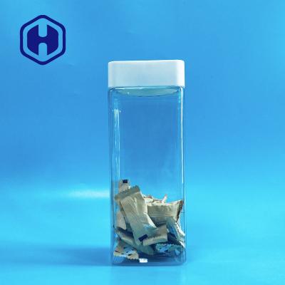 China 1140ml Square Plastic Jars Screw Top Food Grade Leak Proof Airtight PET Container for sale