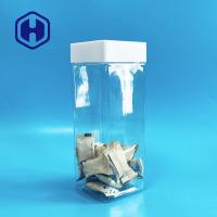 China 1140ml Square Plastic Jars Screw Top Food Grade Leak Proof Airtight PET Container for sale