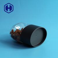 China Custom Plastic Packaging Jar 13oz Flat Oval Tin Can Dry Fruit  PET Storage Container for sale