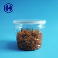 China Bulk Transparent Round PET Plastic Pickle Jars  600ml Wide Mouth Vegetable Storage for sale