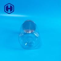 China 560ml Food Grade PET Plastic Mason Jar with Aluminum Lid 136mm Height for sale