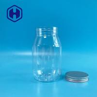 China 560ml Food Grade PET Plastic Mason Jar with Aluminum Lid 136mm Height for sale