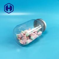 China 560ml Food Grade PET Plastic Mason Jar with Aluminum Lid 136mm Height for sale