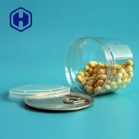 China Transparent Plastic Easy Open Cans 250ml for Pet Food Treats 60mm Height for sale