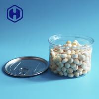 China Transparent Plastic Easy Open Cans 250ml for Pet Food Treats 60mm Height for sale
