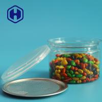 China Transparent Plastic Easy Open Cans 250ml for Pet Food Treats 60mm Height for sale