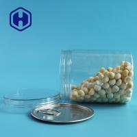 China 305# 500ml Transparent PET Food Plastic Can with Screw Lid Easy Open End for sale