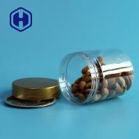 China 300# 380ml Transparent PET Plastic Can with Screw Lid 96mm Height for Dried Jerky Fruits for sale