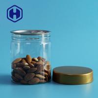 China 300# 380ml Transparent PET Plastic Can with Screw Lid 96mm Height for Dried Jerky Fruits for sale