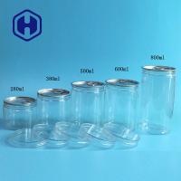 China Empty Plastic PET Food Can 360ml Easy Open Round Screw Lid Airtight Dry Fruits Vegetables for sale