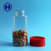 China 1236ml PET Can Oval Long Big Canning Transparent Nuts Custom Stackable Plastic Jars for sale