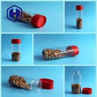 China 1236ml PET Can Oval Long Big Canning Transparent Nuts Custom Stackable Plastic Jars for sale
