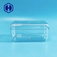 China Disposable Square PET Plastic Food Box 470ml Transparent Cake Pastries Packing for sale
