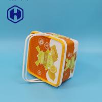 China Custom IML Plastic Christmas Cheese Biscuit Packaging Box 3200ml Capacity 205x205x115mm Food Grade PP Container for sale