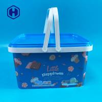 China 108oz Biscuit IML Container Luxury Cracker Square Custom Christmas Gift Food Packaging for sale