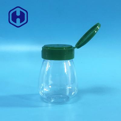 China 100ml PET Plastic Spice Jar with 6-Hole Flip Top Lid - 38mm Diameter Food Grade Container for sale