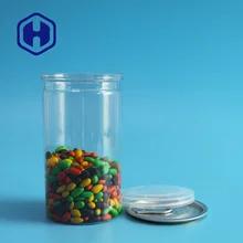 China Transparent PET Can with Easy Open Lid 62.5mm to 126.5mm Diameter for Dry Food Storage for sale