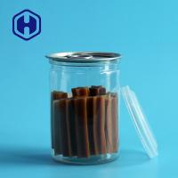 China Transparent PET Sauce Can with Easy Open Aluminum Lid for sale