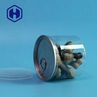 China Transparent PET Plastic Can with Easy Open End 62.5mm to 126.5mm for Dry Food Sauce Spices for sale