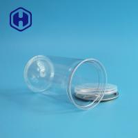 China Transparent PET Can with Easy Open Lid 62.5mm to 126.5mm Diameter for Dry Food Storage for sale
