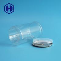 China Transparent PET Can with Easy Open Lid 62.5mm to 126.5mm Diameter for Dry Food Storage for sale