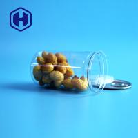 China 360ml 12oz Clear PET Plastic Airtight Leak Proof Can with Easy Open Lid for Dry Fruits Spice for sale