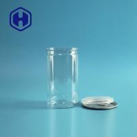 China 360ml 12oz Clear PET Plastic Airtight Leak Proof Can with Easy Open Lid for Dry Fruits Spice for sale