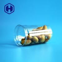 China 360ml 12oz Clear PET Plastic Airtight Leak Proof Can with Easy Open Lid for Dry Fruits Spice for sale