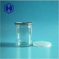 China Transparent PET Easy Open Can 335ml Airtight Leak Proof Food Grade Plastic Can for sale