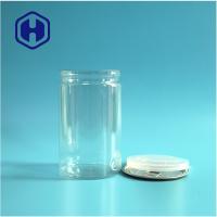 China Transparent PET Plastic Easy Open Can 480ml 16oz for Dry Fruits Spice Packaging for sale