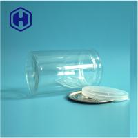 China Transparent PET Plastic Easy Open Can 480ml 16oz for Dry Fruits Spice Packaging for sale