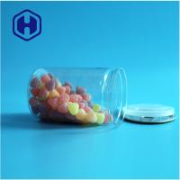 China Transparent PET Plastic Easy Open Can 480ml 16oz for Dry Fruits Spice Packaging for sale