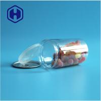 China Transparent PET Plastic Easy Open Can 480ml 16oz for Dry Fruits Spice Packaging for sale