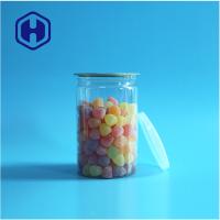 China Transparent PET Plastic Easy Open Can 480ml 16oz for Dry Fruits Spice Packaging for sale