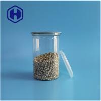 China Transparent PET Food Can 680ml 83.3mm Diameter with Easy Open End for Seafood Nuts for sale