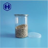 China Transparent PET Food Can 680ml 83.3mm Diameter with Easy Open End for Seafood Nuts for sale