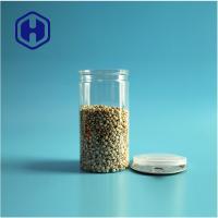 China 24oz 710ml Clear PET Plastic Can for Pet Food Snacks with Airtight Aluminum Lid for sale