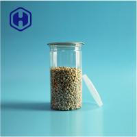 China 24oz 710ml Clear PET Plastic Can for Pet Food Snacks with Airtight Aluminum Lid for sale