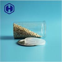 China 24oz 710ml Clear PET Plastic Can for Pet Food Snacks with Airtight Aluminum Lid for sale