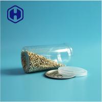 China 24oz 710ml Clear PET Plastic Can for Pet Food Snacks with Airtight Aluminum Lid for sale