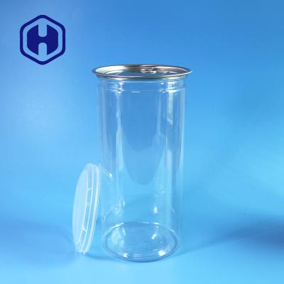 China 1380ml Clear PET Can with Wide Mouth for Popcorn Beans Pet Food Storage for sale