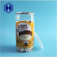 China China Manufacturer 1400ml Cylindrical Recyclable PET Can Leak Proof Pop Corn for sale