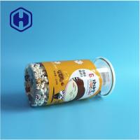 China China Manufacturer 1400ml Cylindrical Recyclable PET Can Leak Proof Pop Corn for sale