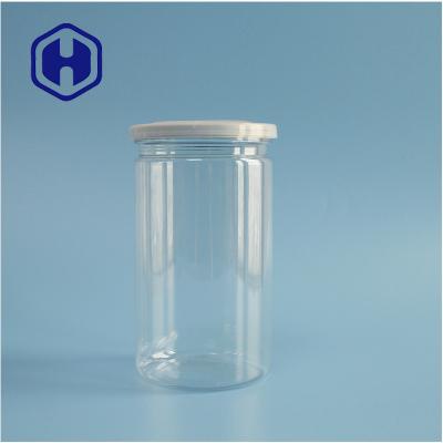 China 500ml Transparent PET Easy Open Can Airtight Cylindrical for Dry Fruit Wholesale 72.9mm for sale