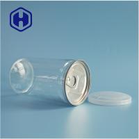 China 500ml Transparent PET Easy Open Can Airtight Cylindrical for Dry Fruit Wholesale 72.9mm for sale