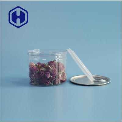 China Transparent PET Plastic Easy Open Can 280ml 83.3mm Diameter Airtight Food Grade for Pet Snacks for sale