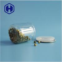 China PET Plastic Cookie Canisters 380ml Airtight Leak Proof Easy Open Lid Transparent Food Grade for sale