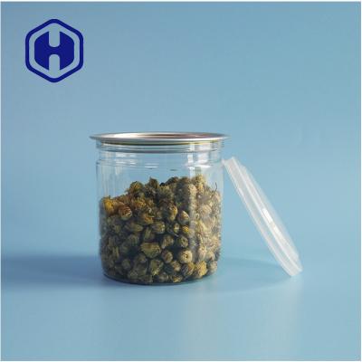 China PET Plastic Cookie Canisters 380ml Airtight Leak Proof Easy Open Lid Transparent Food Grade for sale