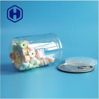 China 500ml 17oz Transparent PET Plastic Can with Easy Open Aluminum End for Supermarket Packaging for sale